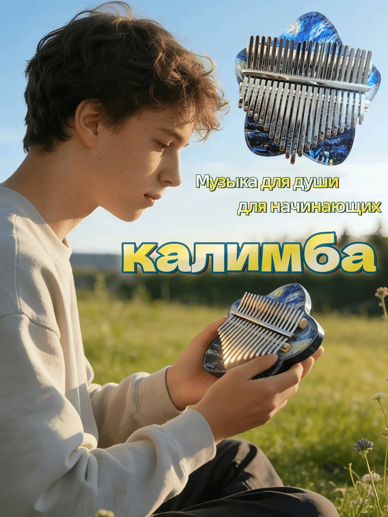 Калимба 21 клавиша "Звездная ночь" - Идеальный подарок - Для ценителей искусства и музыки, подарок для ребёнка ко Дню защиты детей