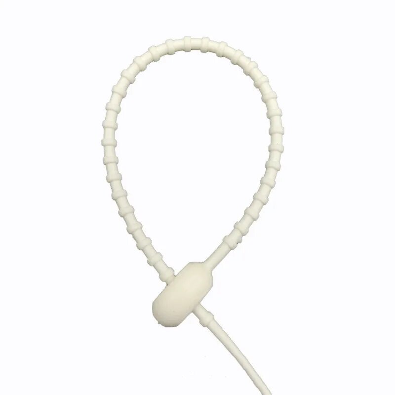 Силиконовые завязки для рукоделия 10 шт. off white