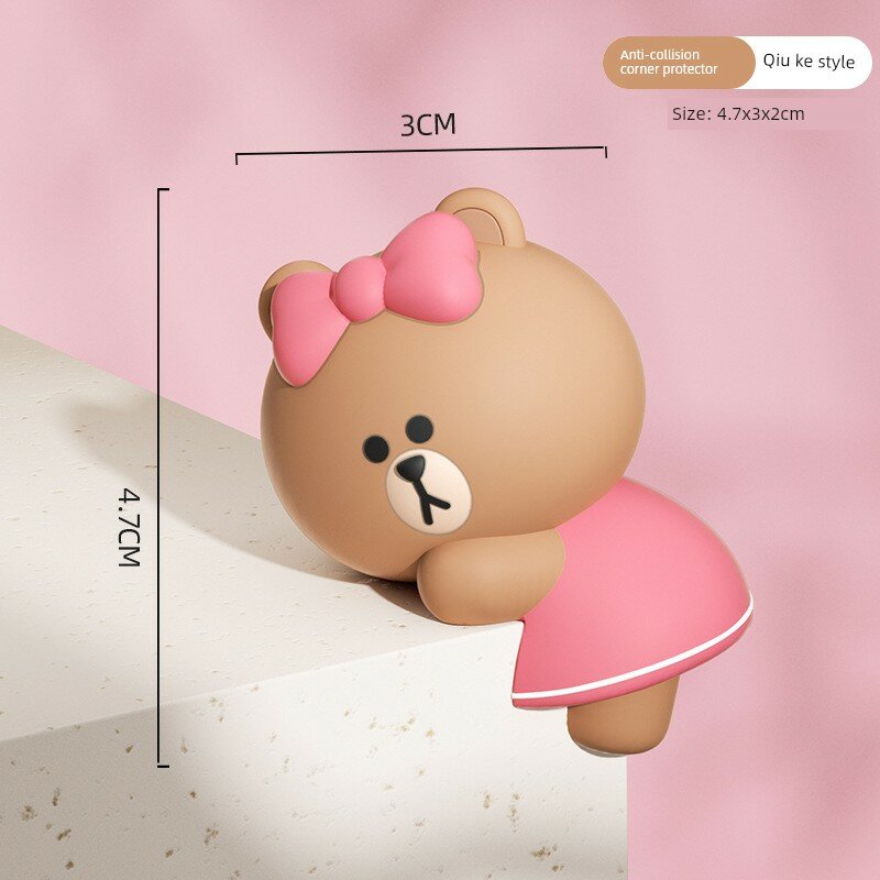 LINE FRIENDS Угловые защитные накладки для детей, мягкие чехлы на ножки стола, Чоко 1 шт. правая сторона
