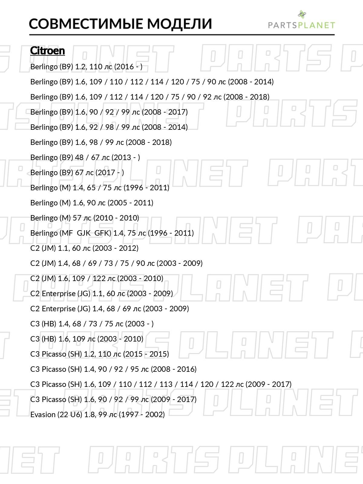 Клипса крепежная, комплект из 10 шт для Пежо 308 1 2007-2014, CC 2009-2014, Рено Флюенс 2010-2017, Меган 3 2008-2015, Сценик 1998-1999 OEM 856563 856540 арт JKC0286