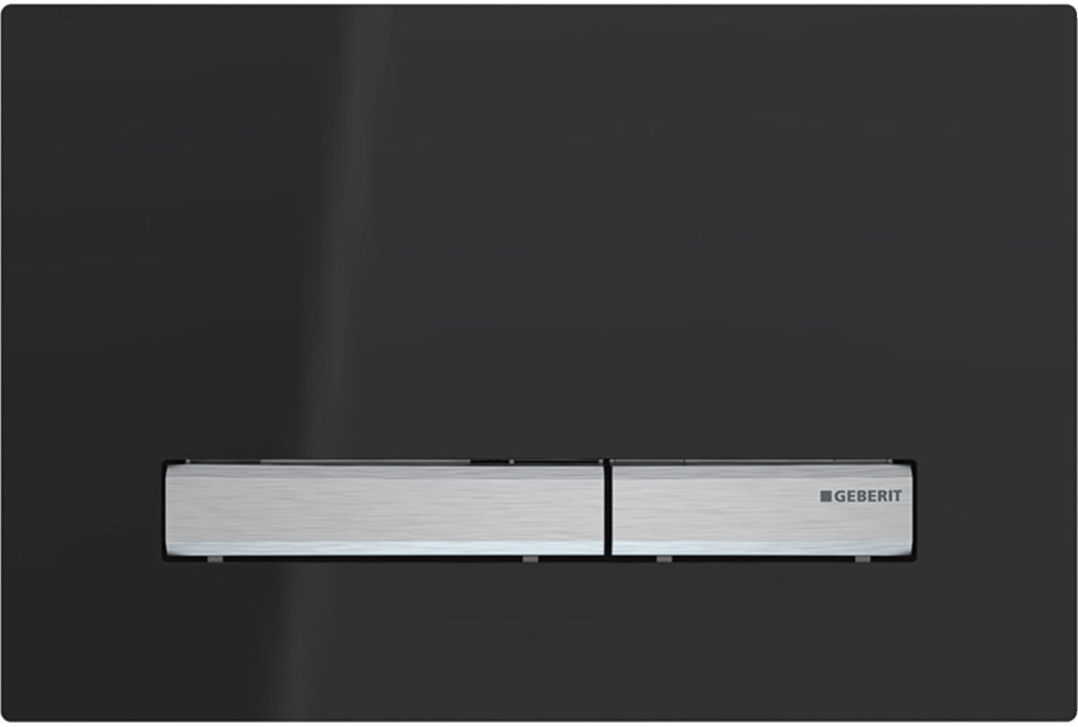 Кнопка смыва Geberit Sigma 50 115.788. DW.2 черная с клавишами хром