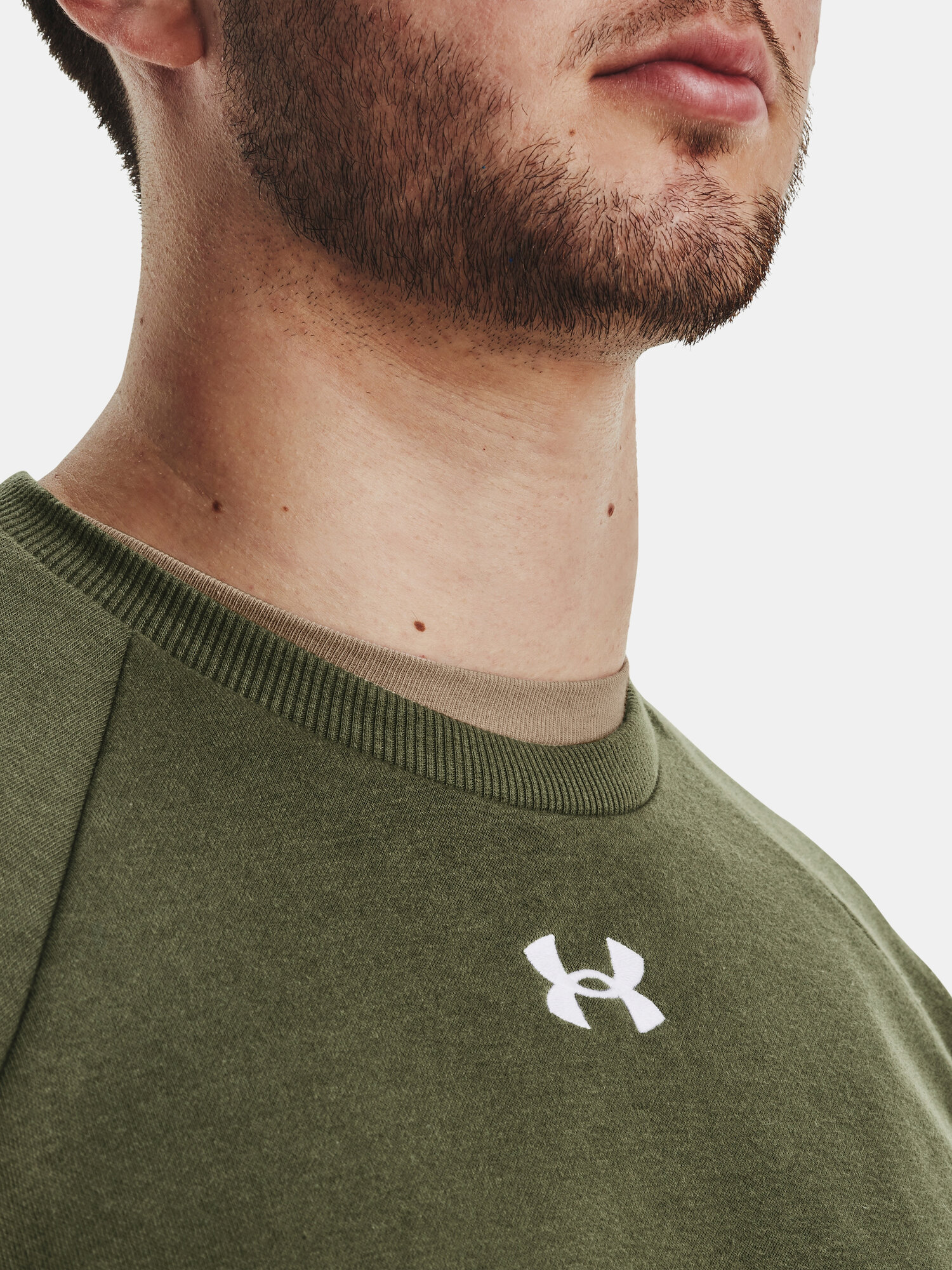 Свитшот Under Armour Rival, размер LG, , оливковый — фото 1