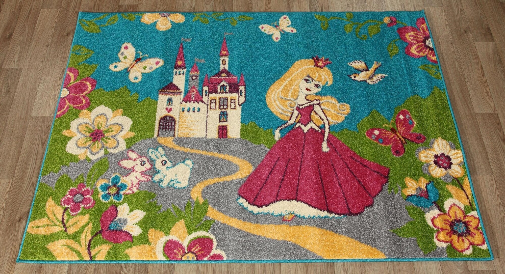 Agnella Ковер 1.33x1.8м детский польский ворс 8мм Funky Nel turquoise