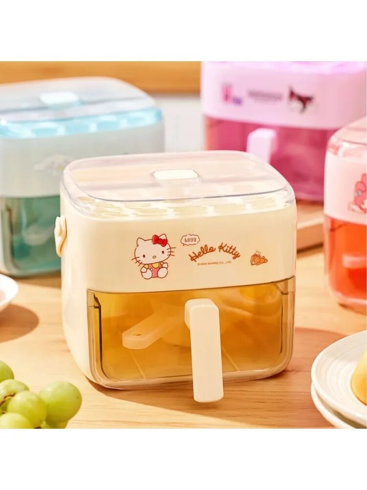 MINISO Форма для льда двухуровневая с контейнером, Sanrio Hello Kitty, бежевый — фото 1