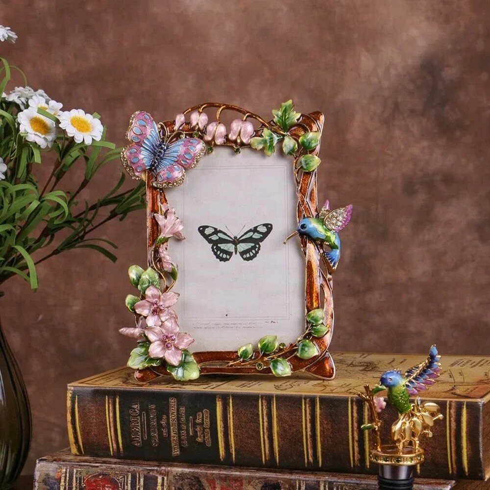 Фоторамка настольная из металлического сплава, 6 дюймов, для фотографий и памятных снимков, 1 шт.
