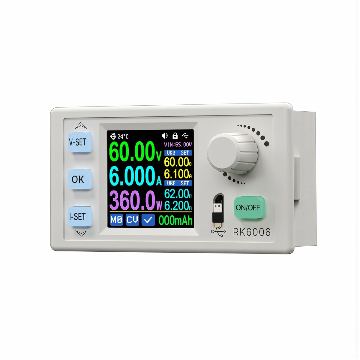 Источник постоянного тока для ремонта электроники RK6006-C 60В 6А 360Вт с USB и Bluetooth поддержкой, RK6006, без Bluetooth, 0-6 А