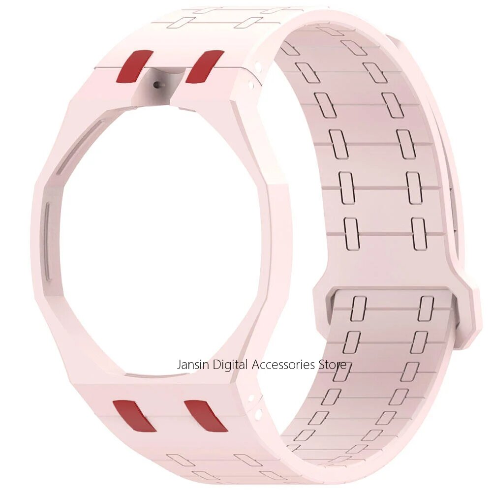 Магнитный ремешок Swatch x AP Royal Pop 12 o clock Pink Red