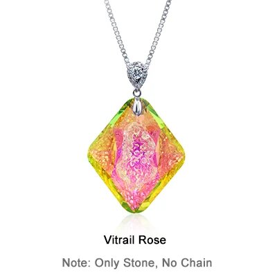 Ромбовидный кристалл YICHUAN Vitrail Rose, 22x26 мм, розовый