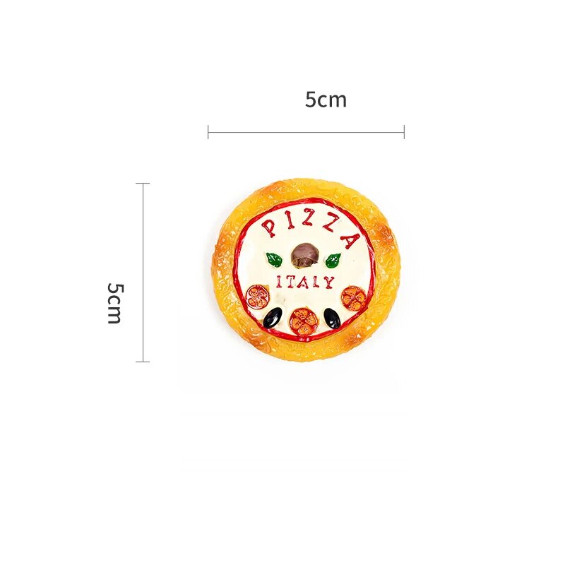 Магнитные наклейки MEMOSTO для холодильника Красный, pizza