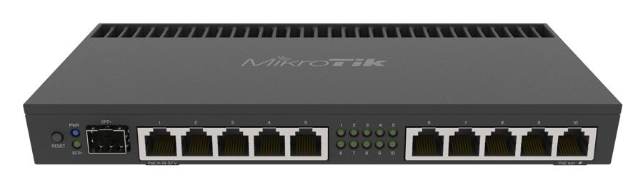 MikroTik RB4011iGS+RM Маршрутизатор 1.4ГГц, 4 ядра, 1GB RAM, 512MB NAND, 10x 10/100/1000 LAN, 1 SFP+