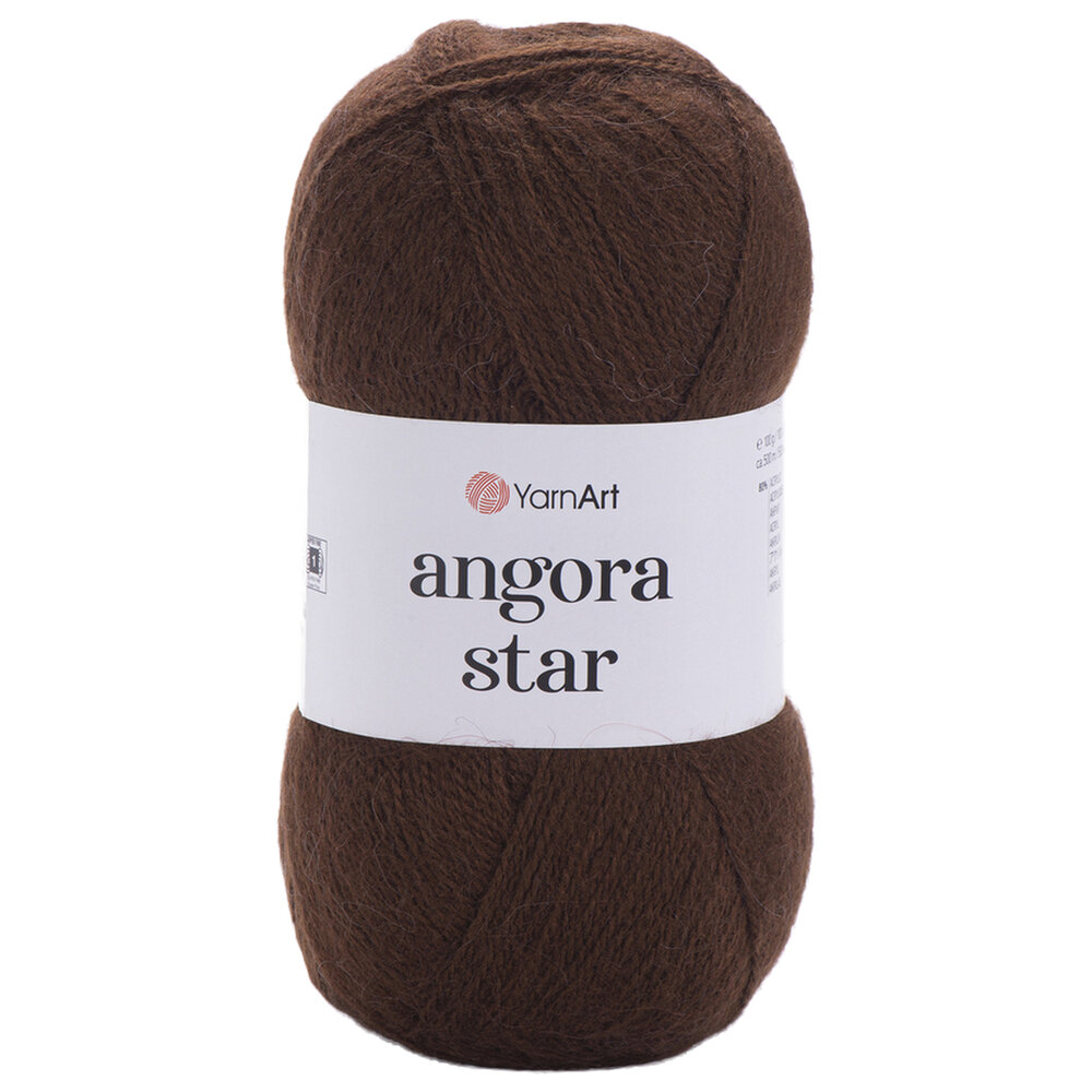 Пряжа для вязания YarnArt Angora Star 3067 шоколад 100 гр/500 м 20% тонкая шерсть, 80% акрил