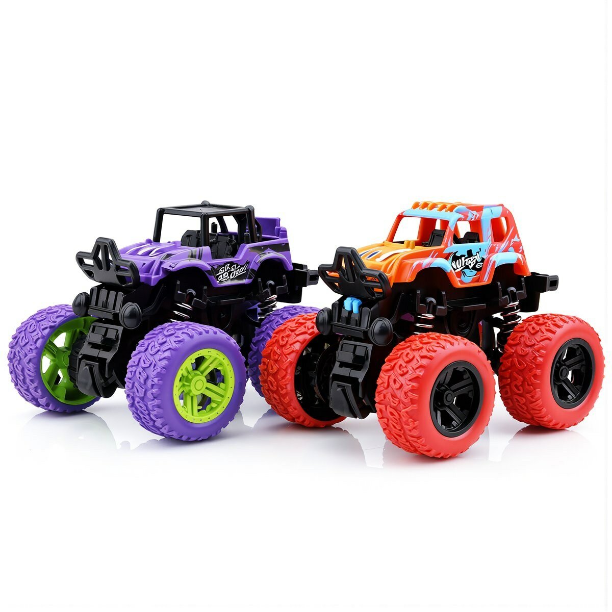 Инерционная внедорожная игрушечная машина 4WD с амортизаторами для детей устойчивая прочная для игр дома и на улице