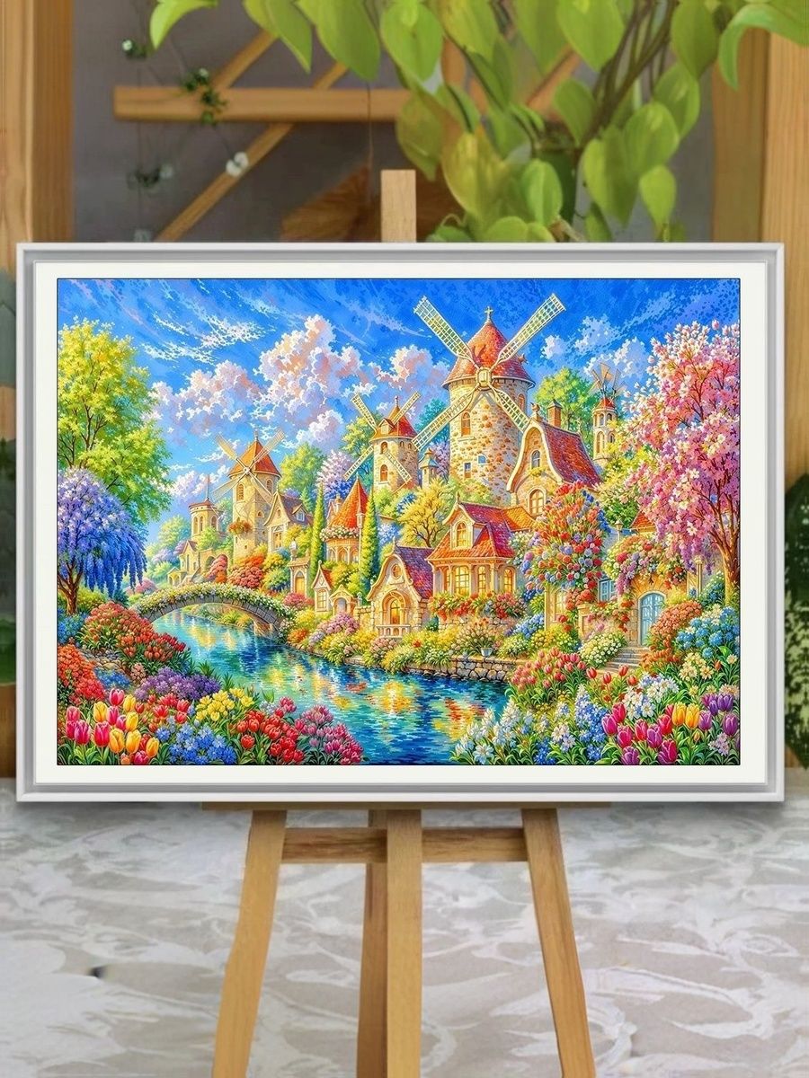 Набор для вышивания крестиком, вышивка крестиком "Сад Моне"9CT 4 нити, 115х75см (без рамки)