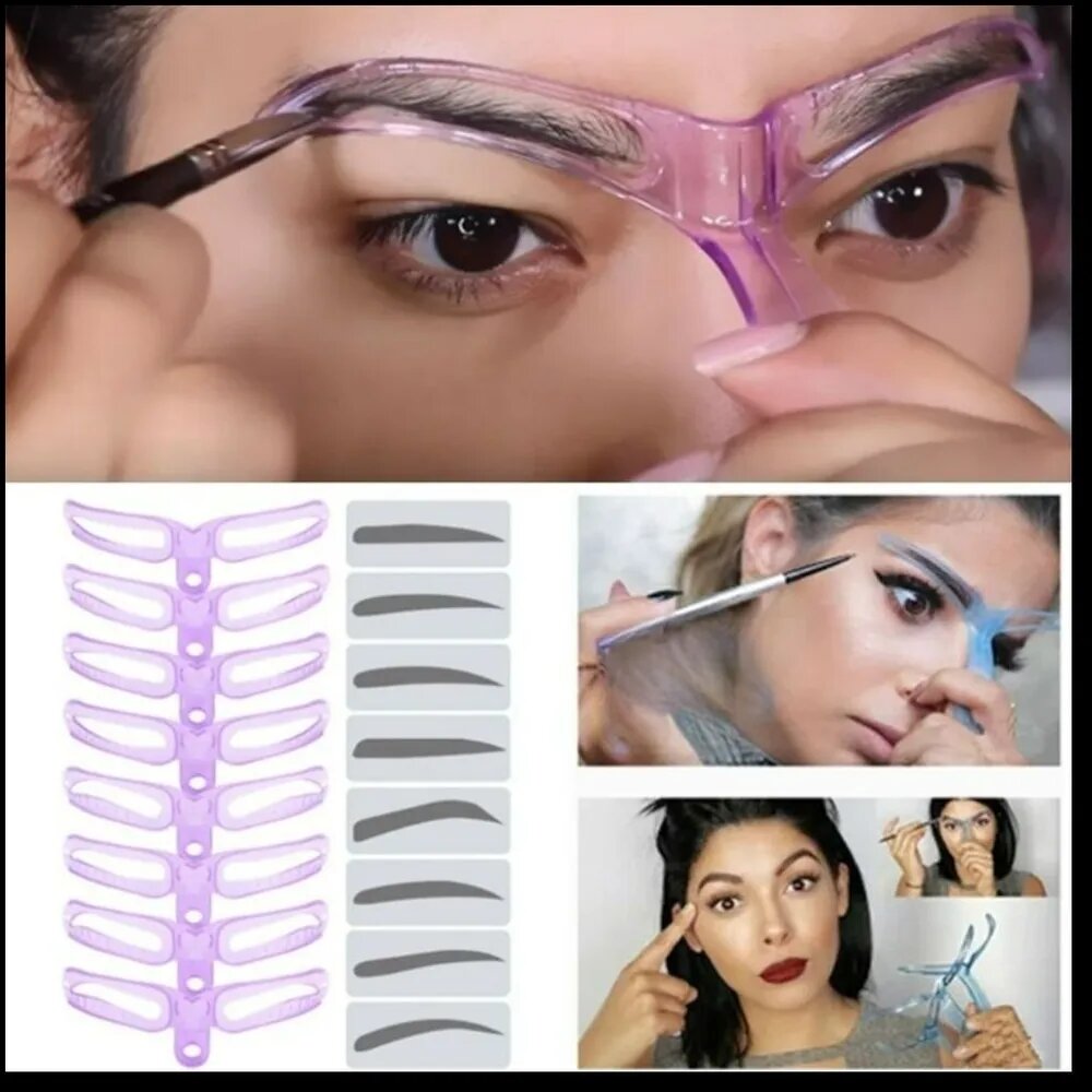 8 шт, формирователь бровей, шаблон для макияжа, DIY