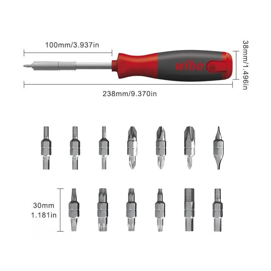 WIHA 26 в 1, Набор отверток, для винтов с прорезями/ Philips/Torx и т. д. e NO.40907