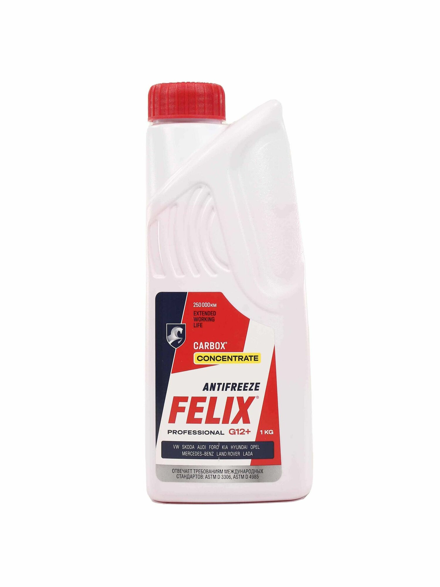 Жидкость охлаждающая Антифриз (1 кг) красный "G12+"-40*C (концентрат) FELIX