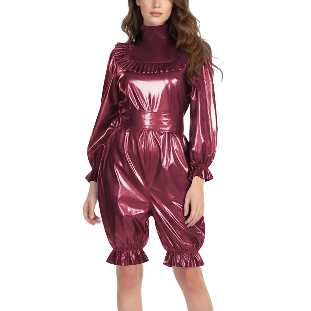 Виниловый комбинезон Sissy Clubwear 7XL, Dark Red