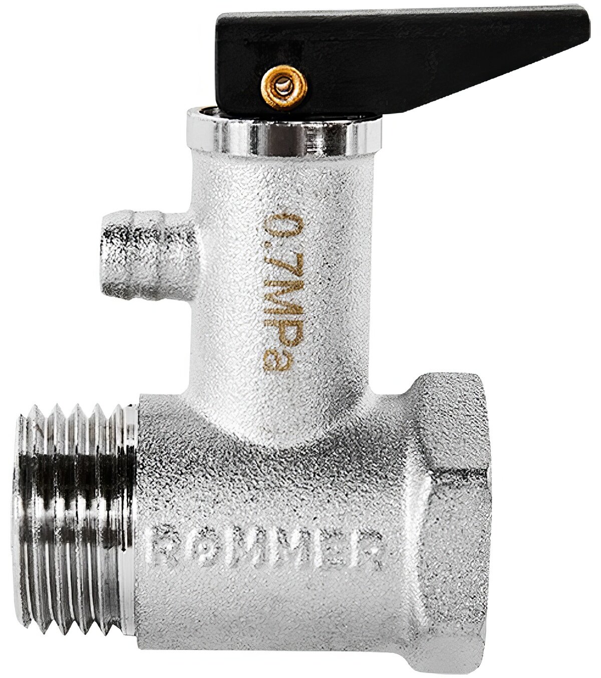 Предохранительный клапан для водонагревателя ROMMER 7 бар, 1/2 дюйм RVS-1007-007015 RG0092LPJR8P1L
