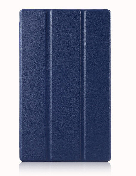 Чехол-обложка MyPads для Sony Xperia Z3 Tablet Compact тонкий умный кожаный на пластиковой основе с трансформацией в подставку синий