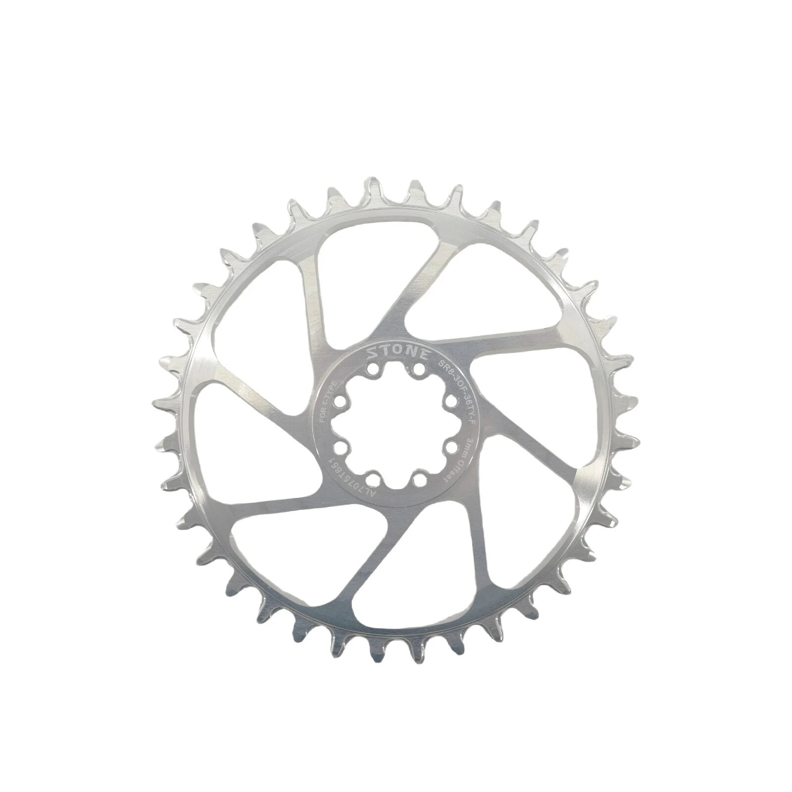 DJC Components велосипедная звездочка черный/серебристый алюминий 7075-T651 3 32T, Silver Hollow