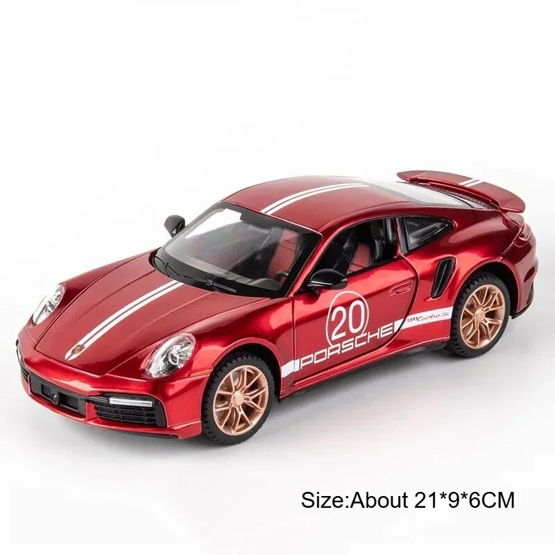 Модель Porsche 911 Turbo S, 1:24, Бордовый