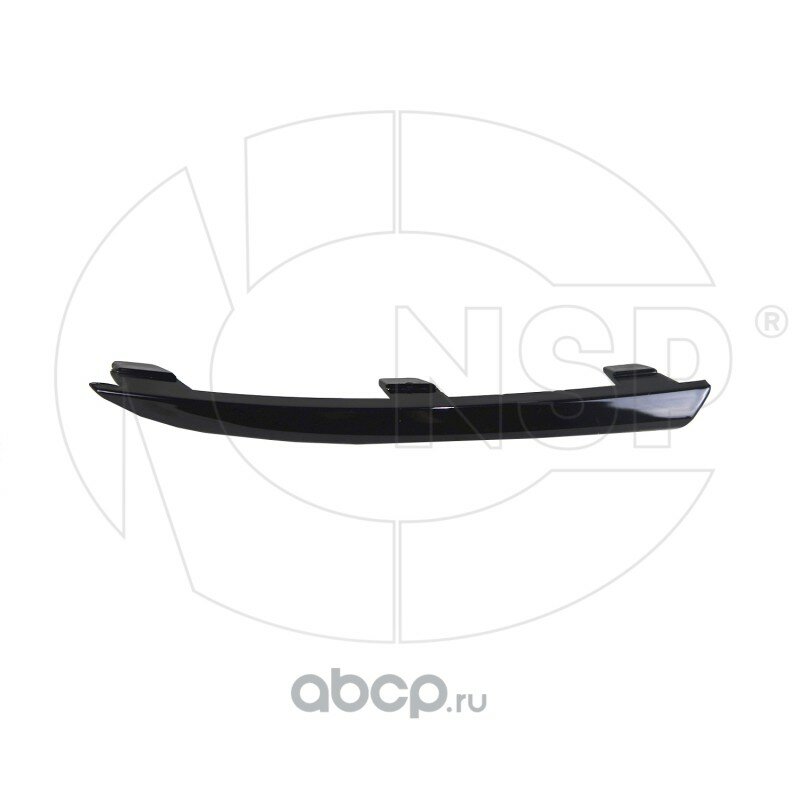 Молдинг бампера заднего правый VOLKSWAGEN Polo V sedan (15-20) (черный) 6RF853842 NSP NSP086RF853842