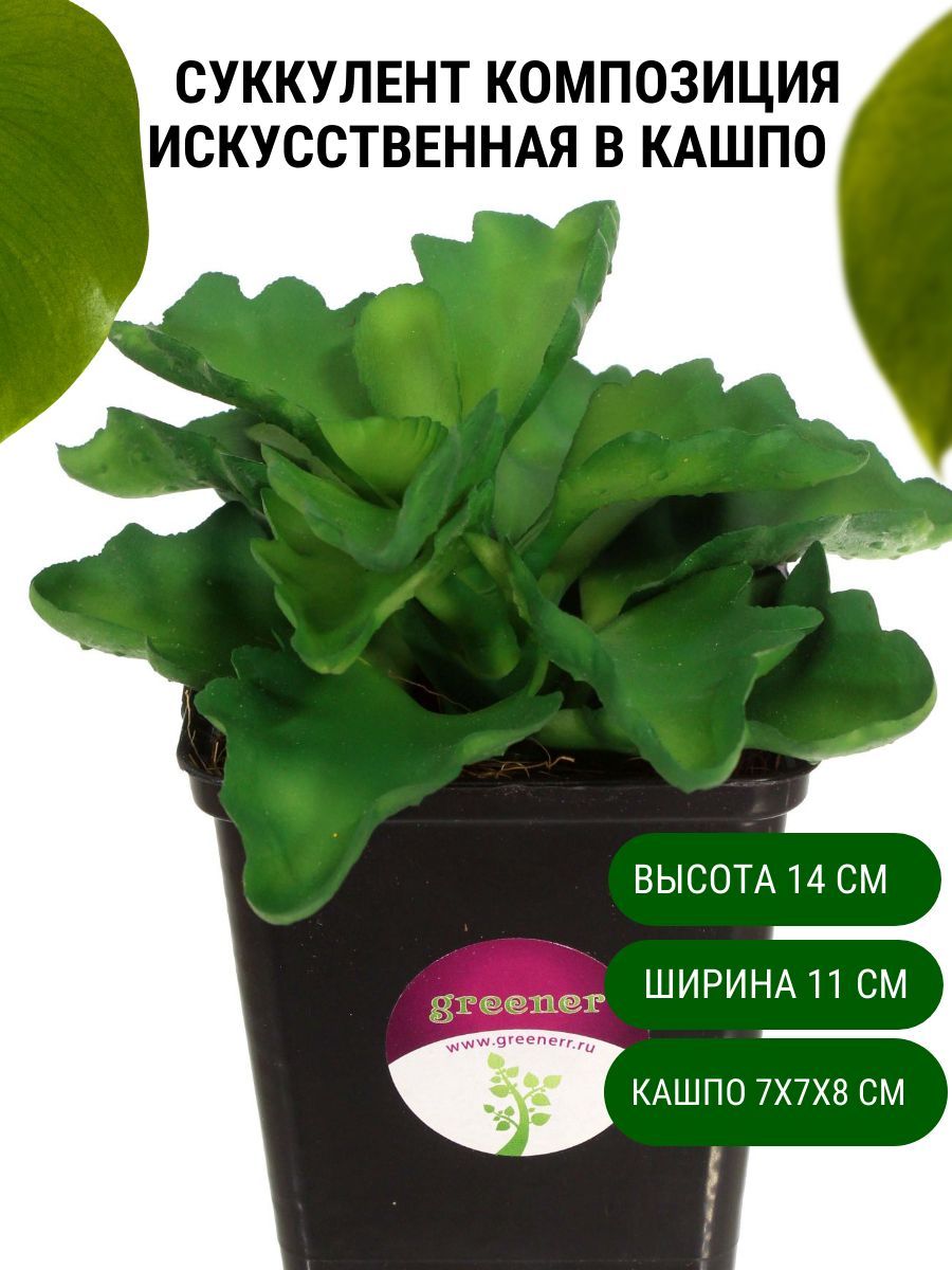Искусственный суккулент в кашпо