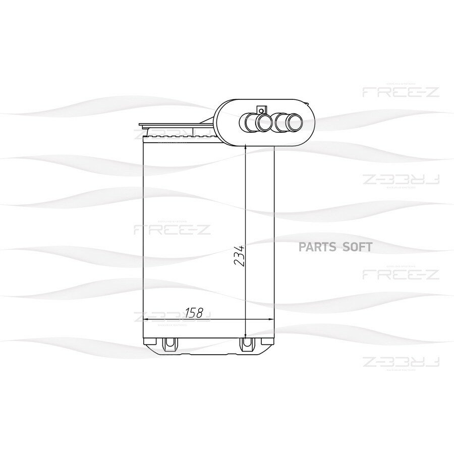 Радиатор печки FREE-Z VAG A3 1.6-1.9TDi 96- / GOLF / PASSAT 1.6-2.8 87-01 FREE-Z KW0249 | цена за 1 шт
