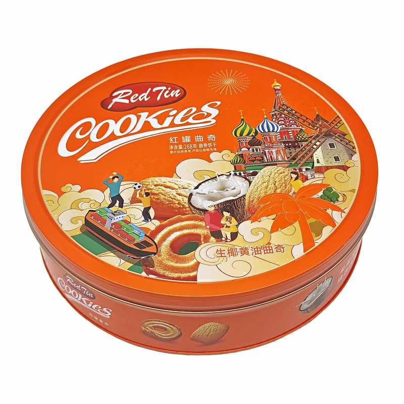 Печенье HUAMEI Red Tin Датское печенье с кокосовой стружкой 268г