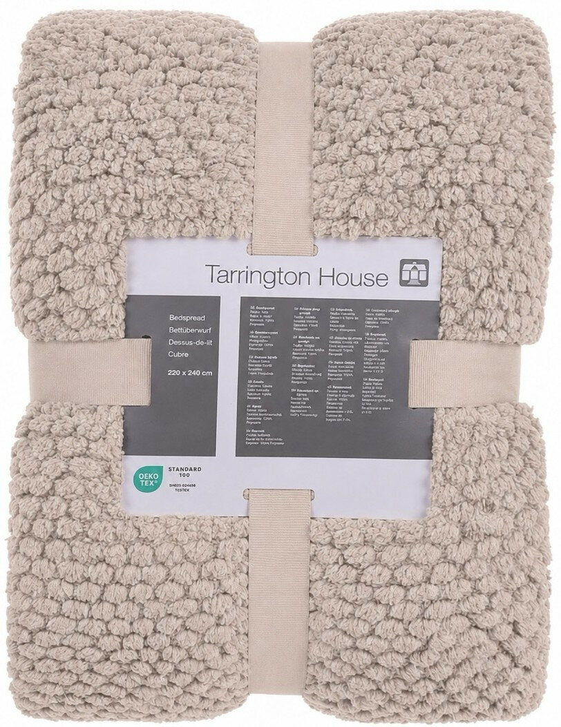 Tarrington House Плед Соты кофейный 280г, 220 x 240см, (1 шт)