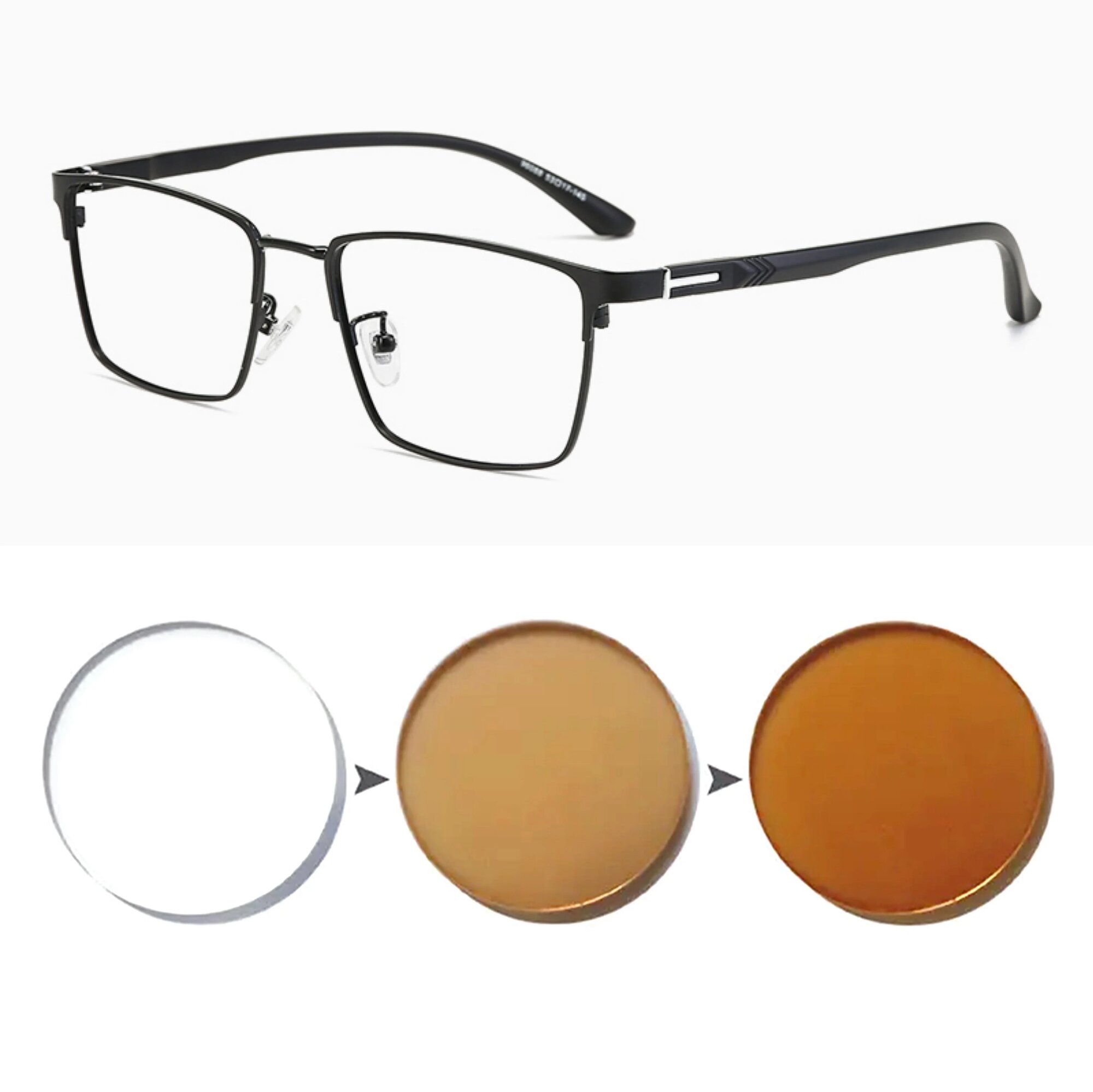 Фотохромные очки 96088 heise Myopia-4.00