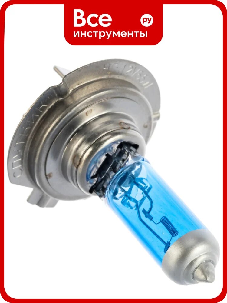 Автолампа SKYWAY H7, 12V, 55W, 1-контакт, xenon white+30, 4500K, спутник, 2 шт, ближний, дальний свет, противотуманные фары S09101049