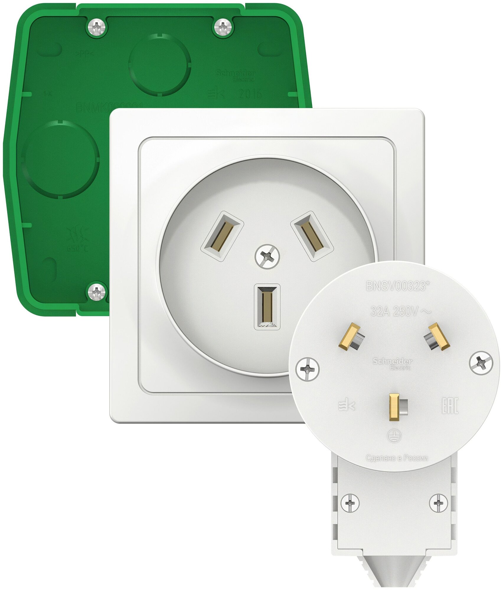 Розетка электрическая 1 пост Schneider Electric BLANCA белый