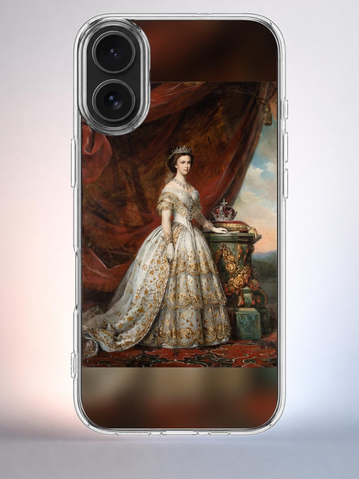 Эстетичный чехол на iPhone 16 Королева бальном