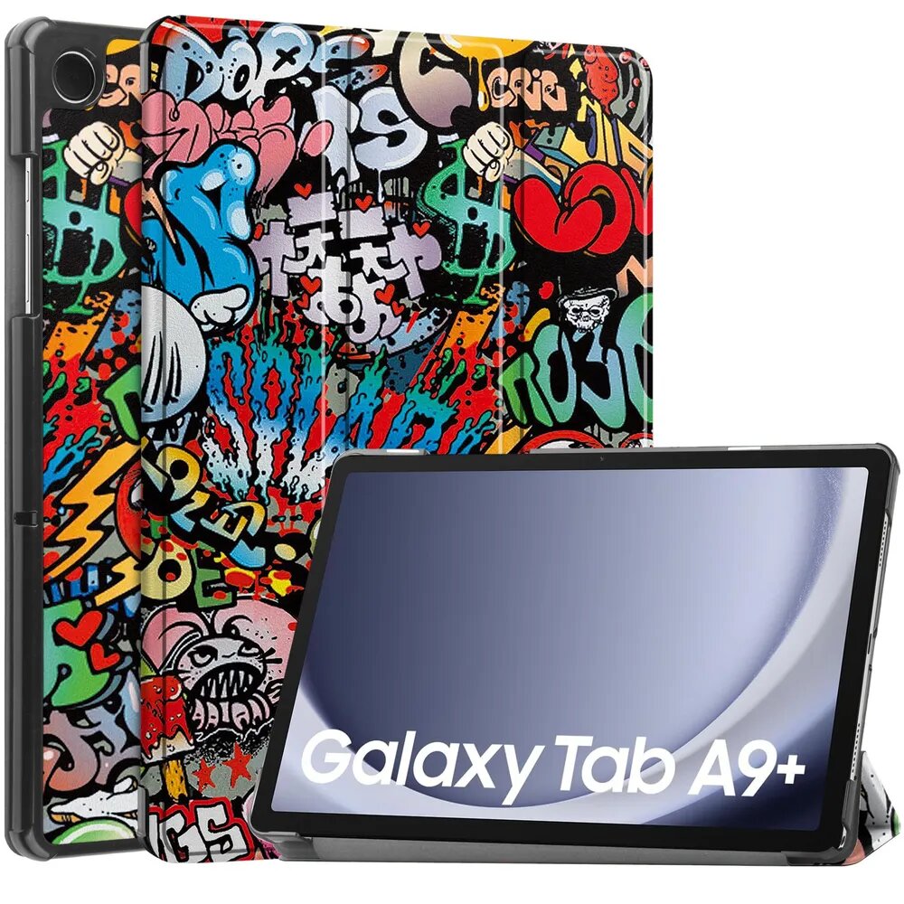Чехол для планшета Samsung Galaxy Tab A9 Plus 11" SM-X210 X215 X216B Акрил, Многофункциональная подставка, Прозрачная основа ударопрочным корпусом