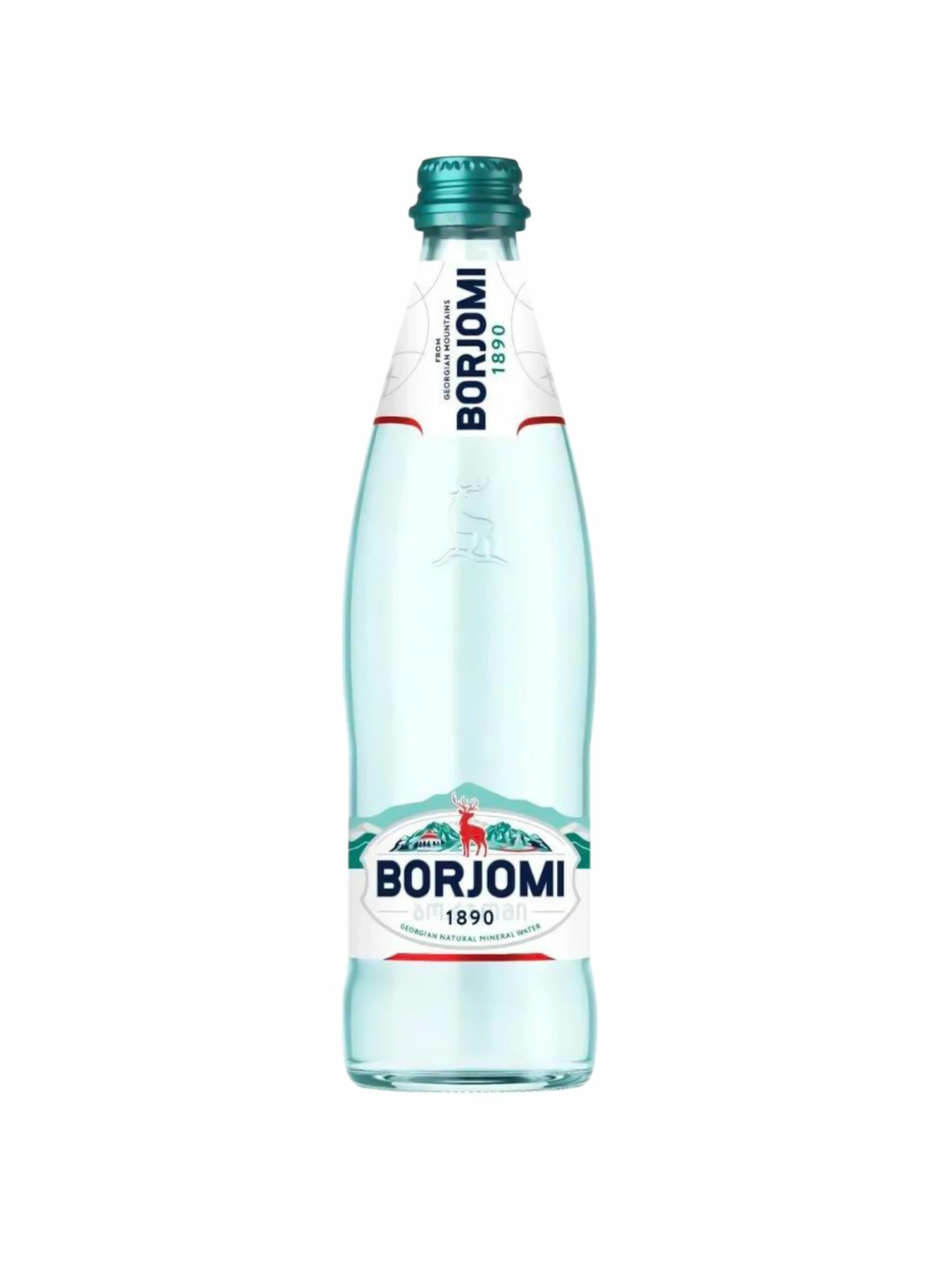 Вода минеральная газированная лечебно-столовая (Боржоми), "Borjomi", стекло, 500мл.