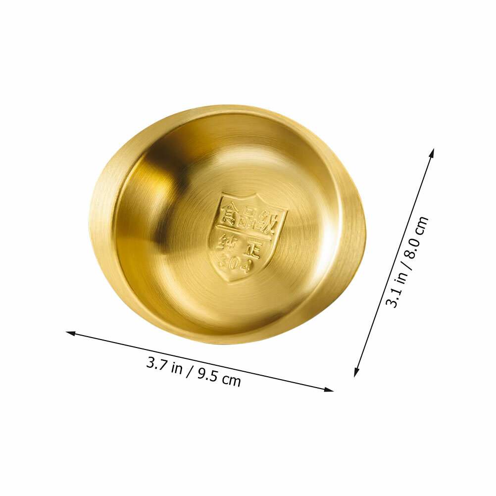 Ваза Для Соусов Мини Чашка Для Кетчупа И Приправ Из Нержавеющей Стали Golden 9.50X8.00X5.50Cm