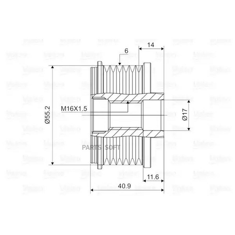 VALEO 588005 Ременный шкив, генератор