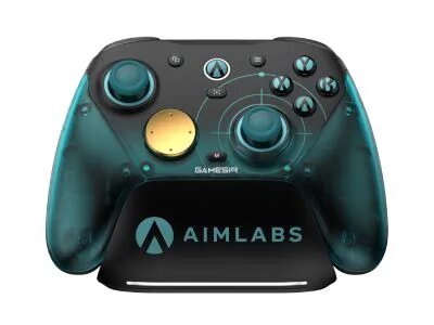Беспроводный игровой контроллер GameSir G7 Pro 8K PC Aimlabs Edition для ПК, частота опроса 8000Hz, TMR стики Gen-2, триггеры Hall Effect, 6-осевой гироскоп, голубой