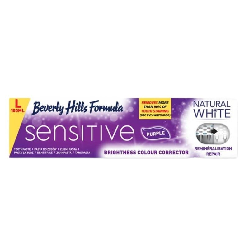 Зубная паста Beverly Hills Natural White Sensitive Purple Toothpaste, фиолетовый, 100 мл
