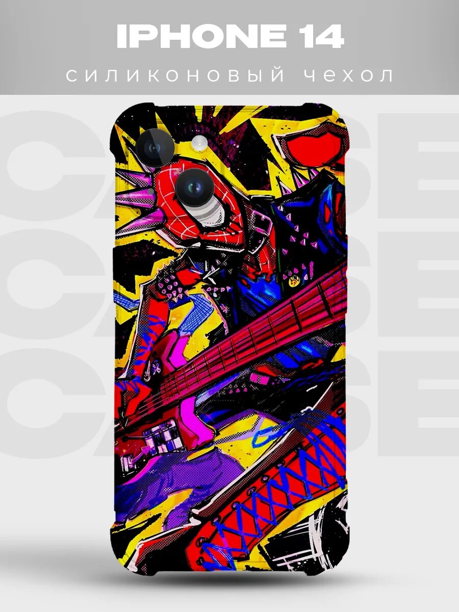 Чехол на iPhone 14 Человек-паук spiderman комикс spider man