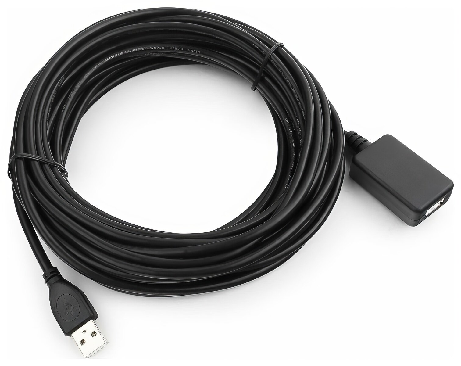 Кабель-удлинитель Cablexpert USB2.0 активный, AM/AF, медь двойн. экран, 10м, черн, блистер UAE-01-10M