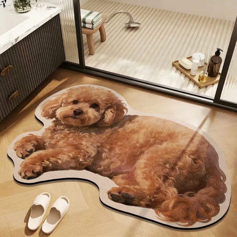 Коврик для туалета 40x60 см 2 мм 3d-эффект золотой