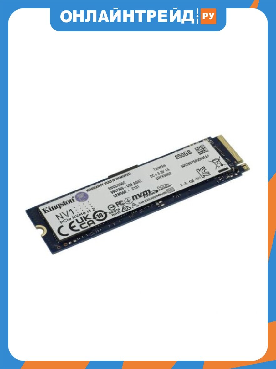 SSD диск Kingston SSD M.2 2280 NV2 250 Гб PCI-E 4.0 x4 NVMe SNV2S/250G