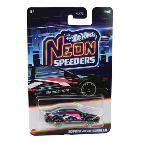 Игрушечная машинка Hot Wheels Neon Speeders Toyota AE-86 Corolla JCB03, 1:64, разноцветный