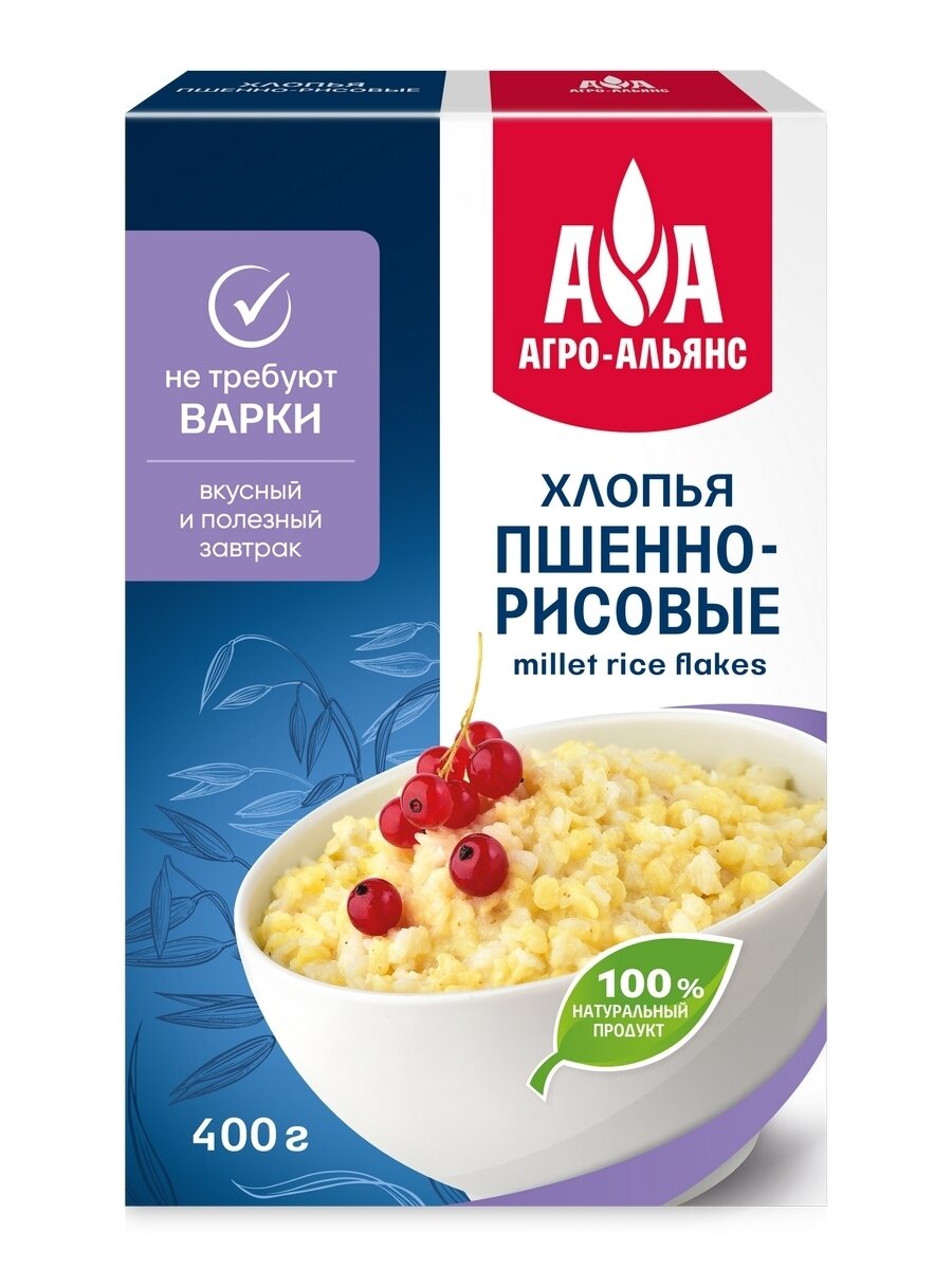 Хлопья пшенно-рисовые Агро-Альянс 400г
