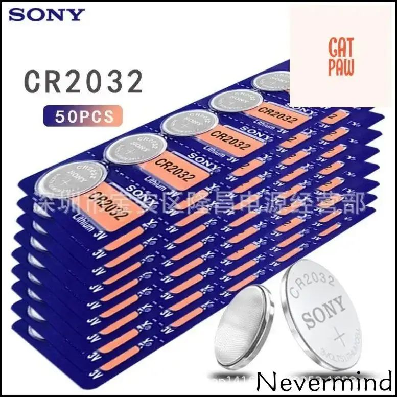 SONY Литиевый аккумулятор CR2032 2032 3V Батарея--50шт