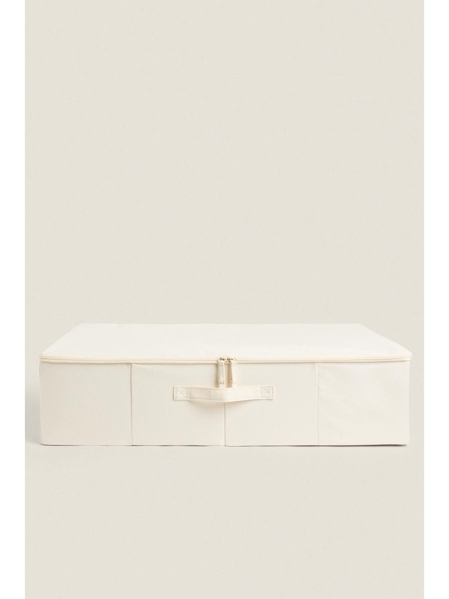 ZARA HOME Органайзер для хранения вещей 70x40x18 см хлопок светло-бежевый-