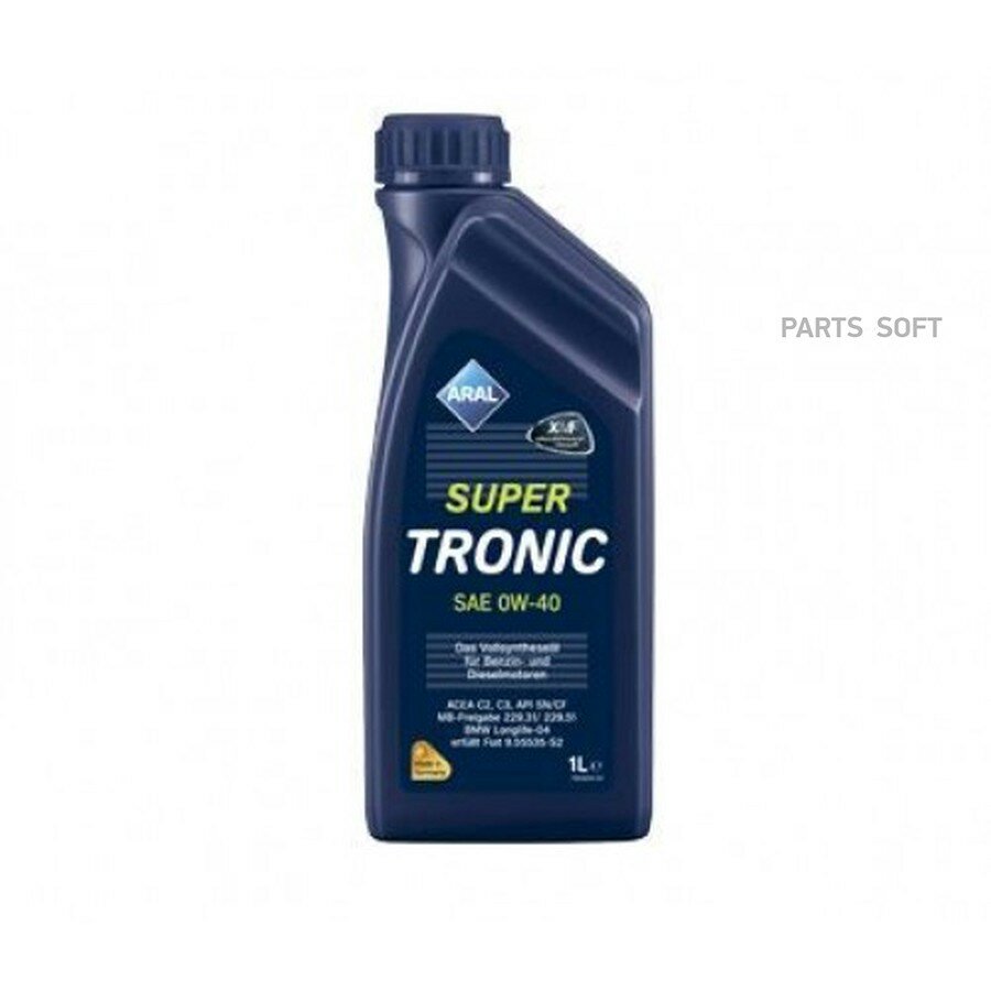 1 L SUPER TRONIC SAE 0W-40 спецификация ACEA A3 от официального дистрибьютора, ARAL, артикул 20458