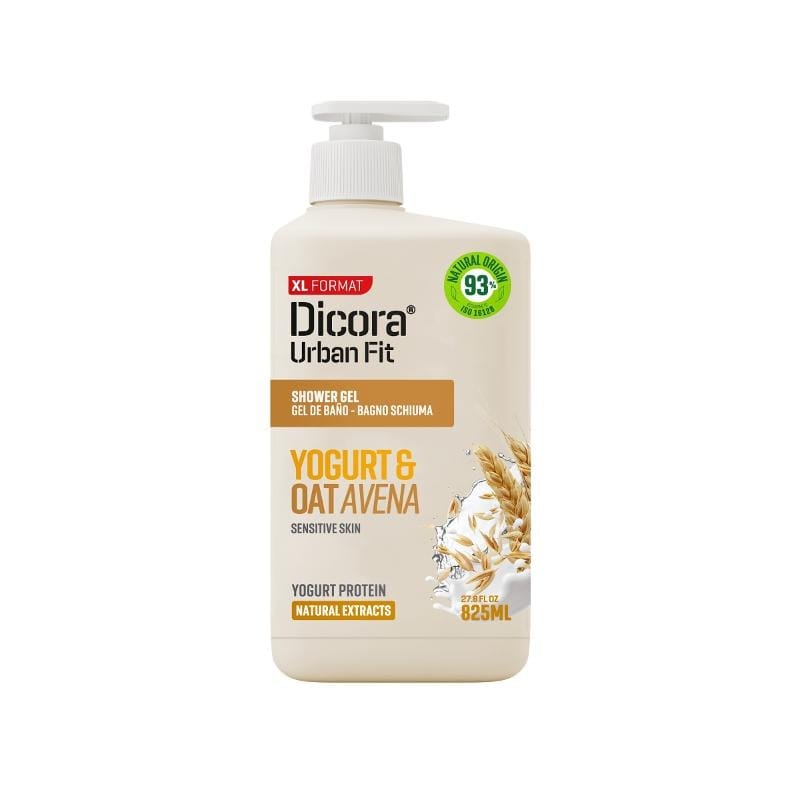 Гель для душа Dicora Urban Fit с йогуртом и овсяными хлопьями, 825 мл